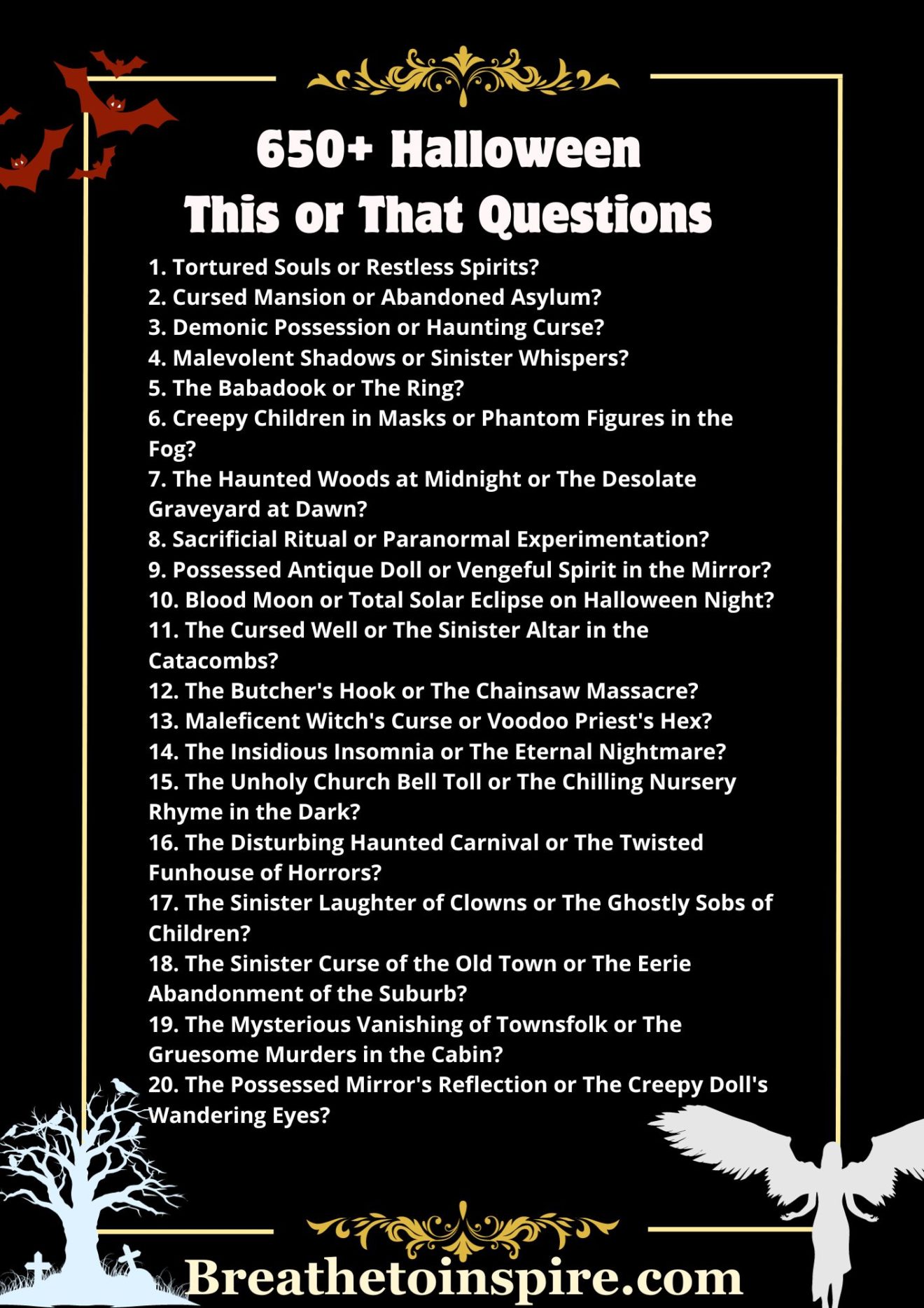 650+ Halloween This Or That Questions Game Edition - 2023 - Breathe To ...