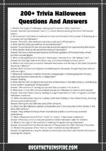 200+ Halloween Questions And Answers (trivia, Facts, History, Movies ...