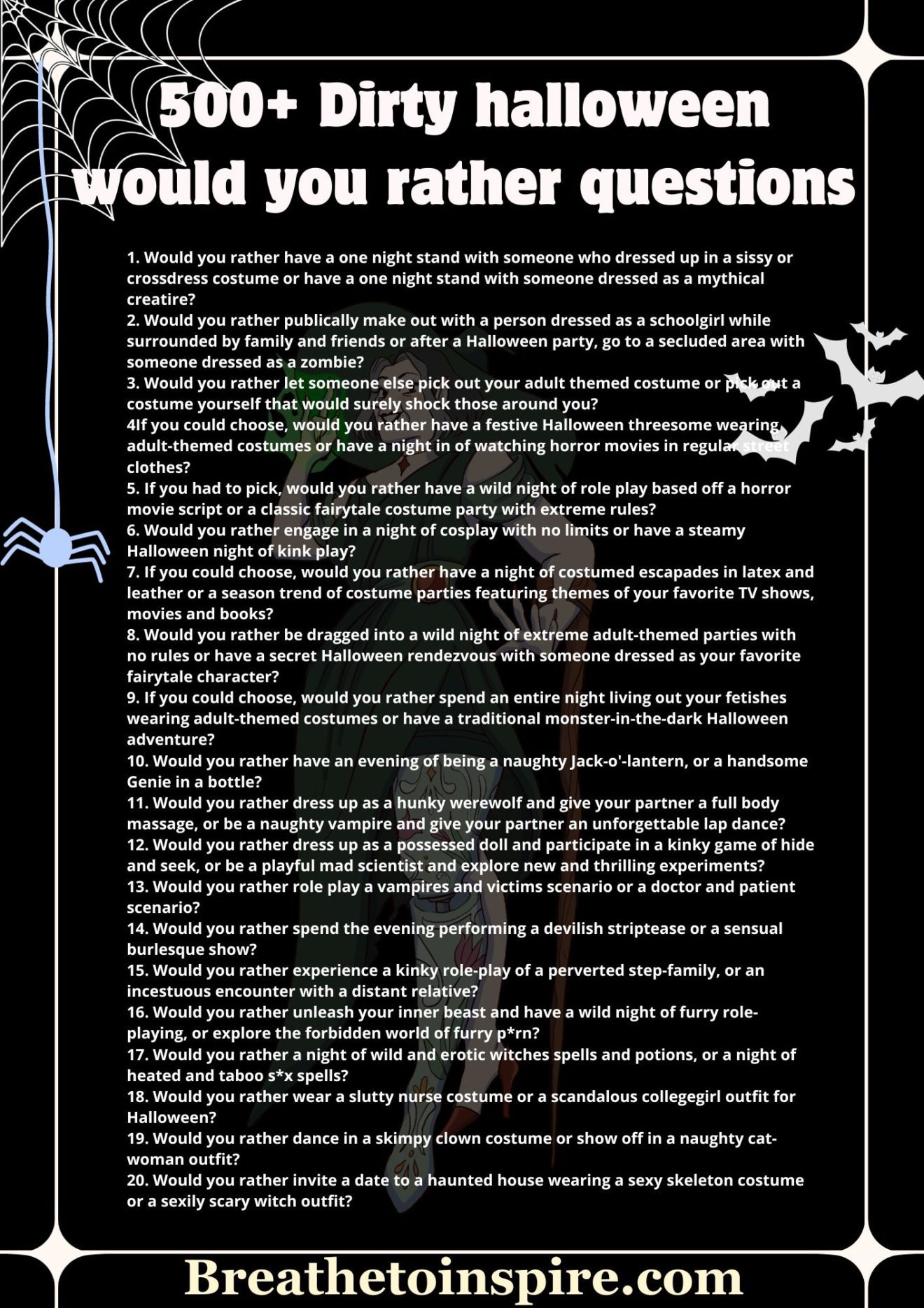 500+ Would You Rather Halloween Questions - Breathe To Inspire
