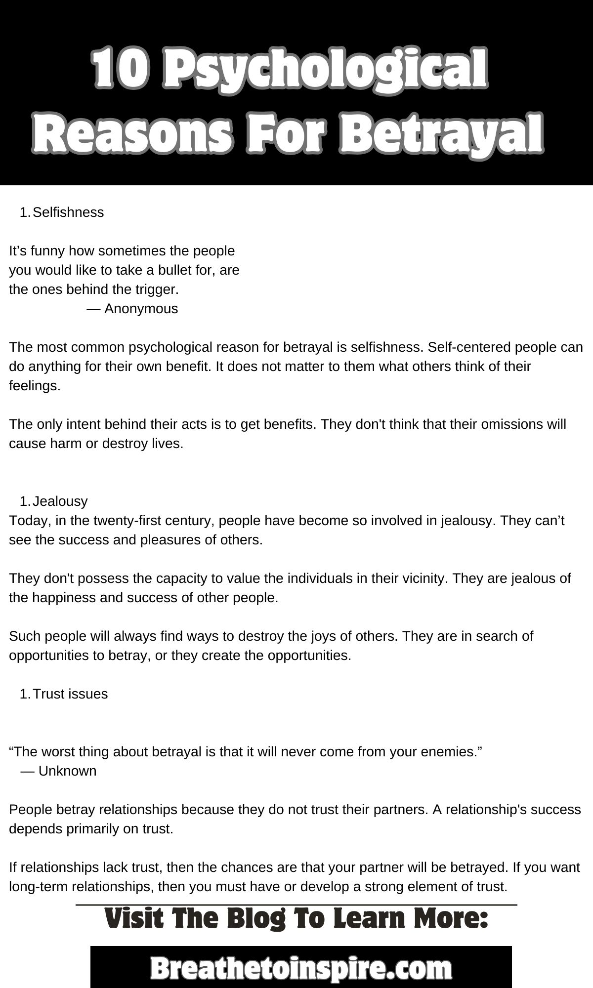 10 Psychological Reasons For Betrayal In Every Relationship - Breathe ...