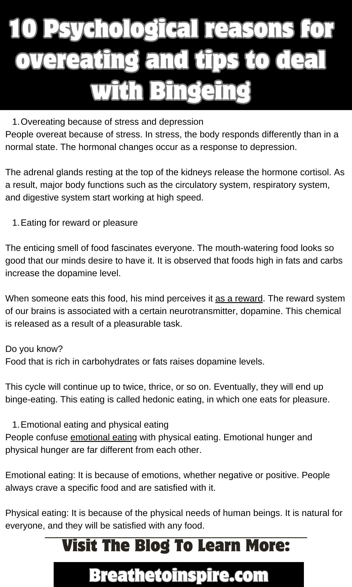 10 Psychological Reasons For Overeating And Tips To Stop Overeating ...